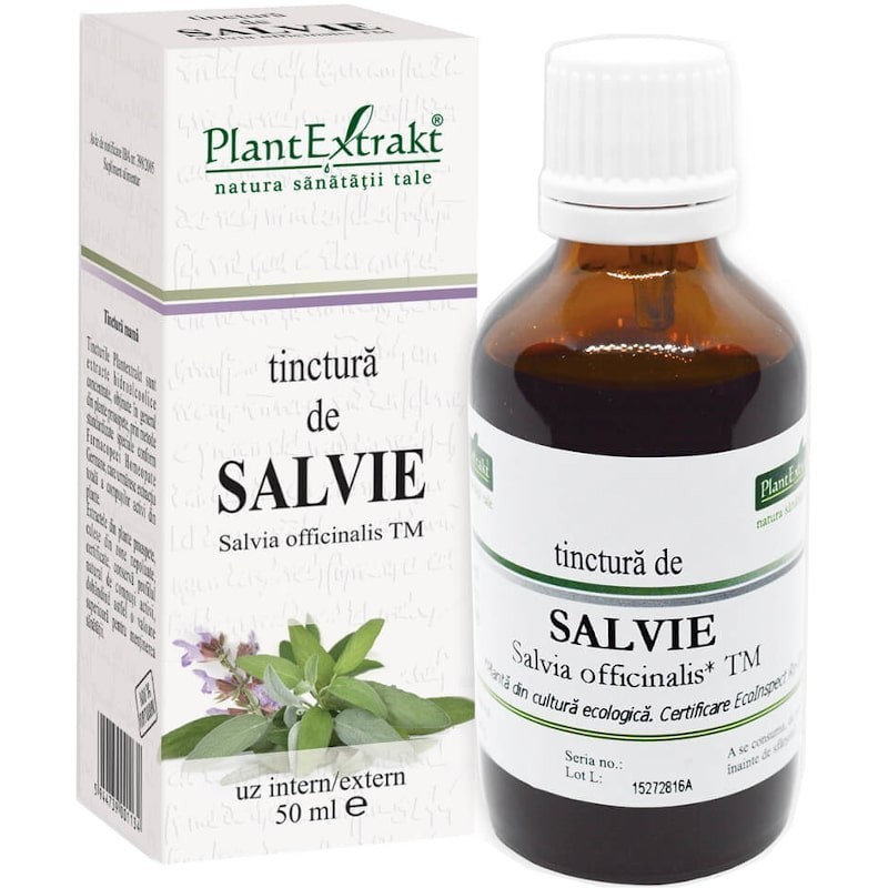 Tinctura Salvie 50ml Plantextrakt - Paradisul Verde